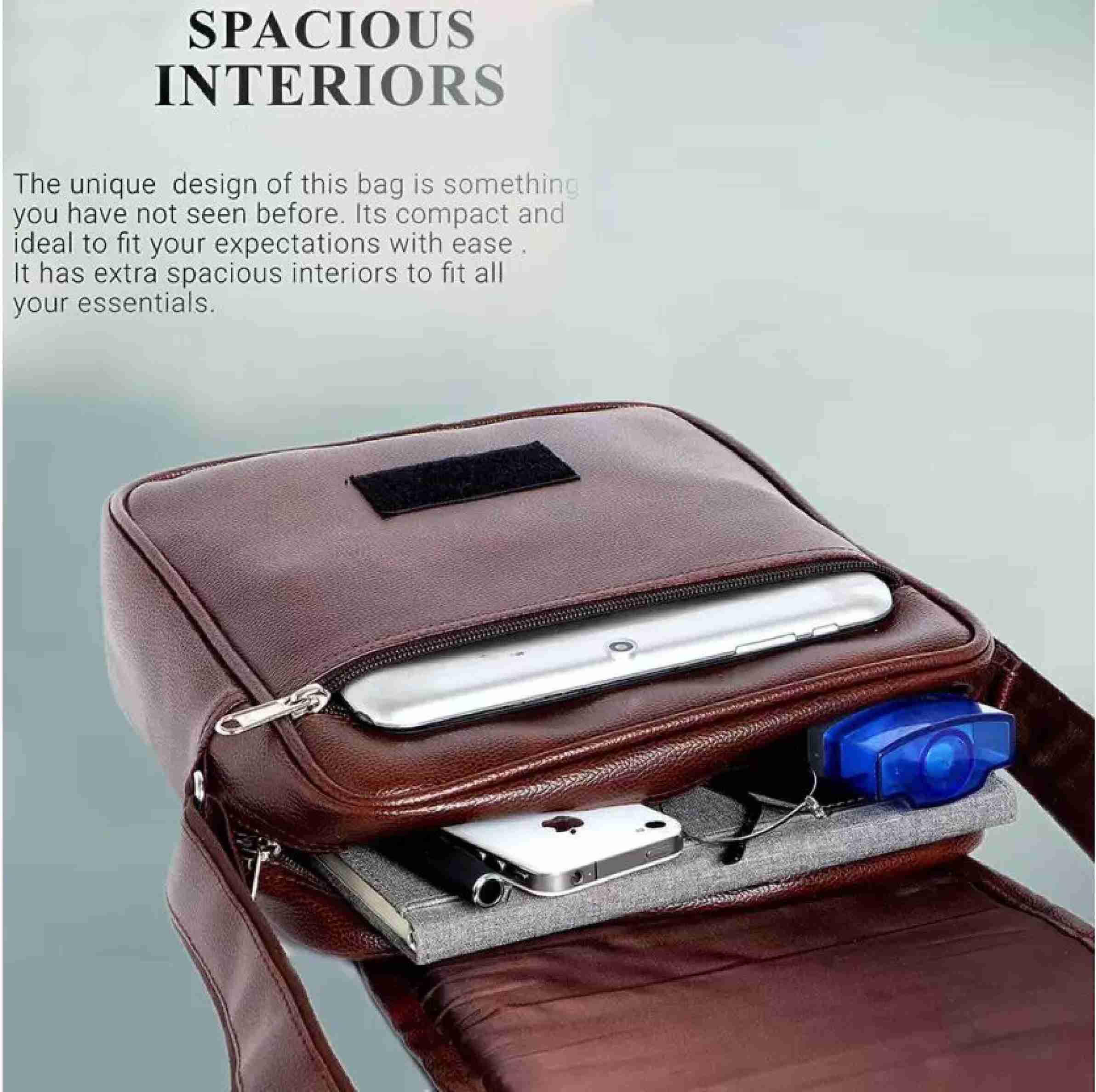 house of common Brown Sling Bag Men Sling Bag extra large Brown - Price ...