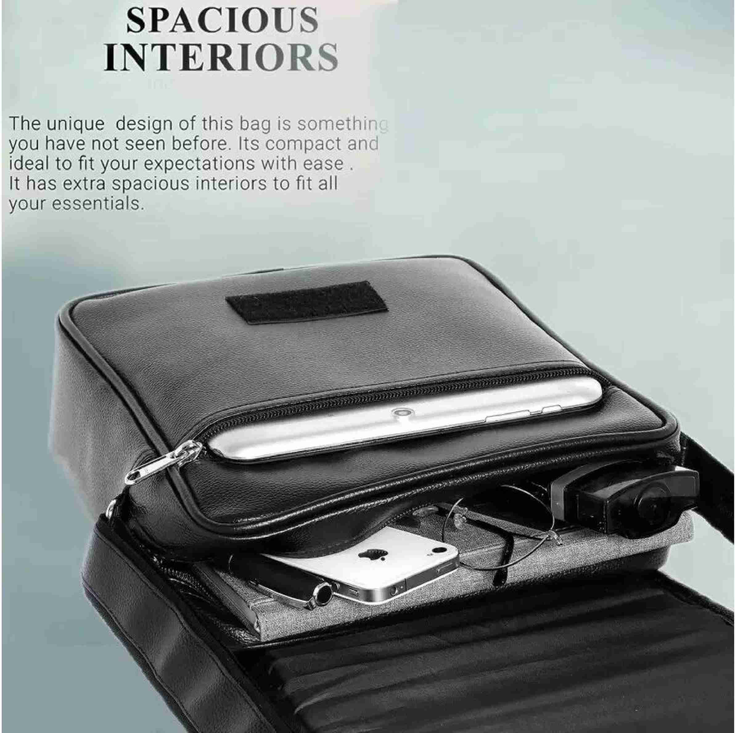 house of common Black Sling Bag Men Sling Bag extra large BLACK - Price ...