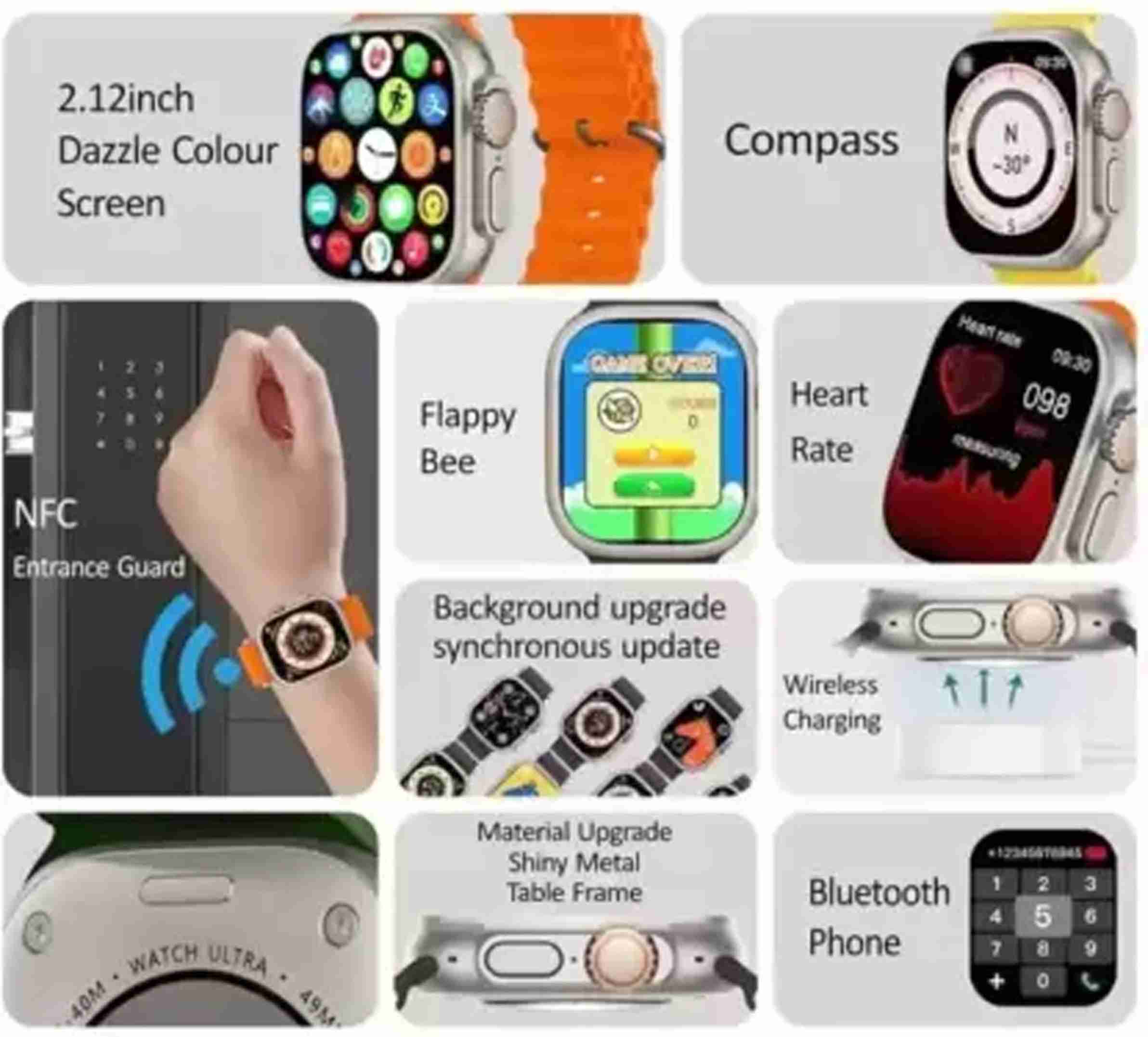 MGULTRATRADERS T800 Ultra Honeycomp Edition smart watch with WiFi GPS ...