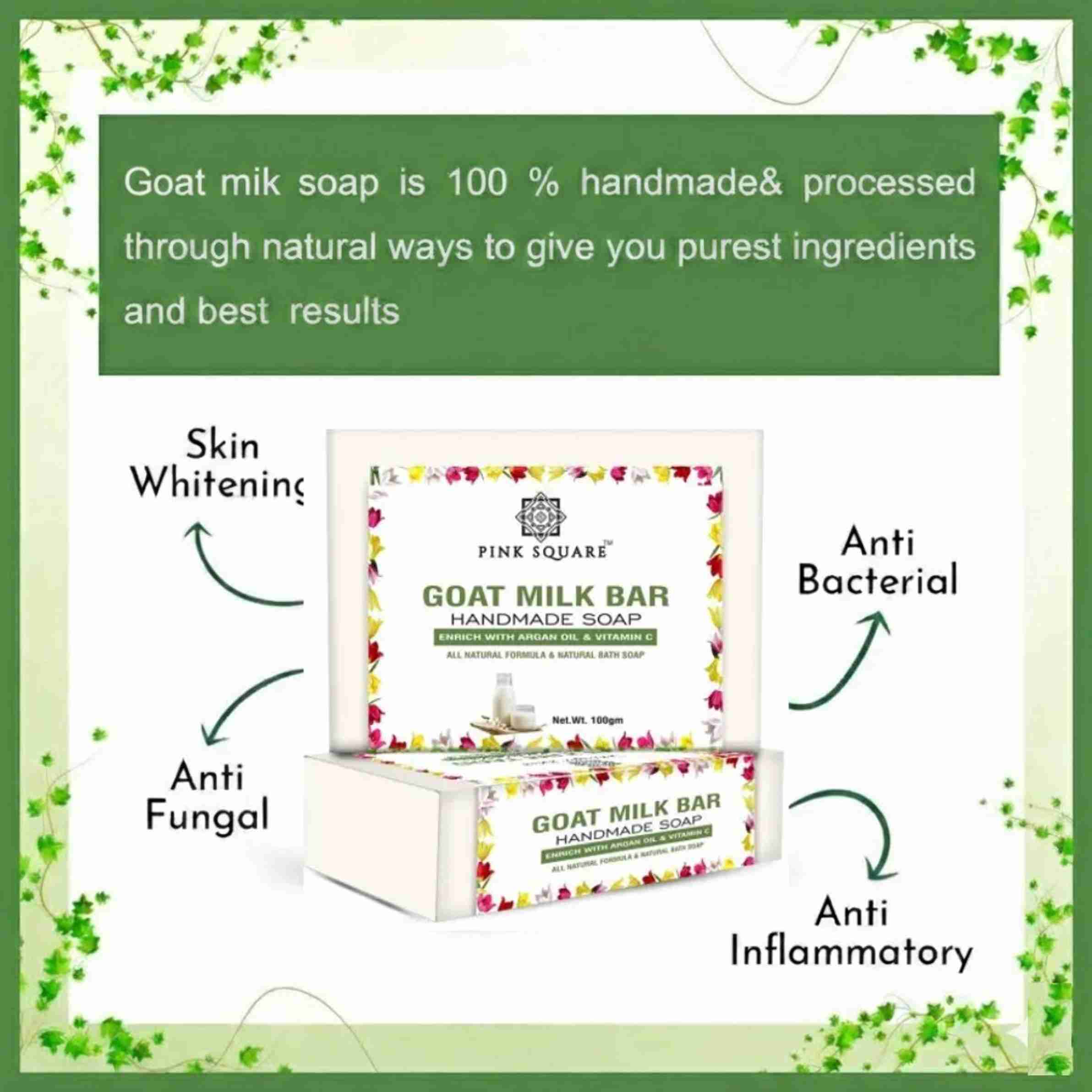 Pink Square Goat Milk Soap Base - For Soft Radiant Finish Naturally ...