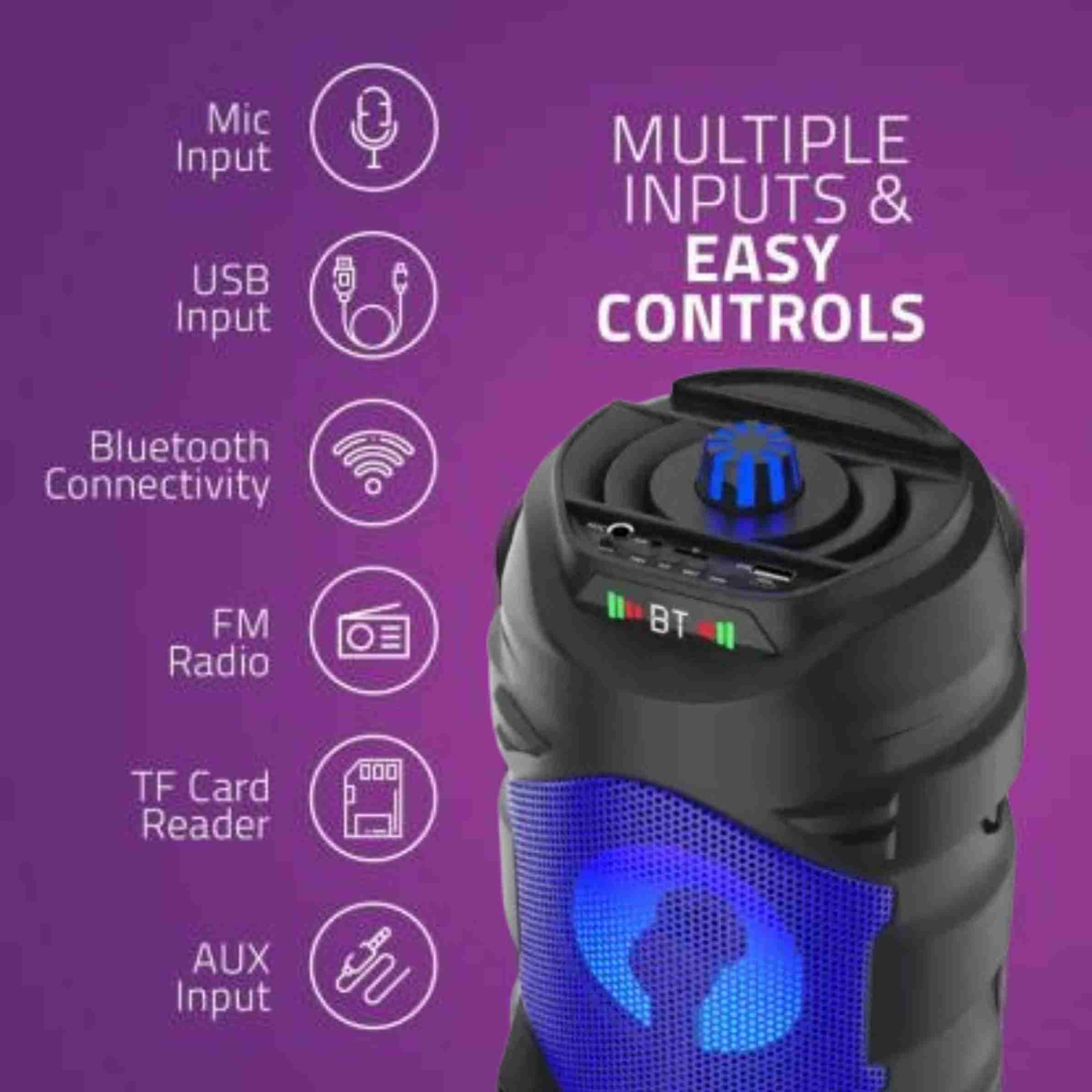 Buy SACRO WOW (WIRELESS BLUETOOTH PARTY SPEAKER) Stereo Sound Quality ...