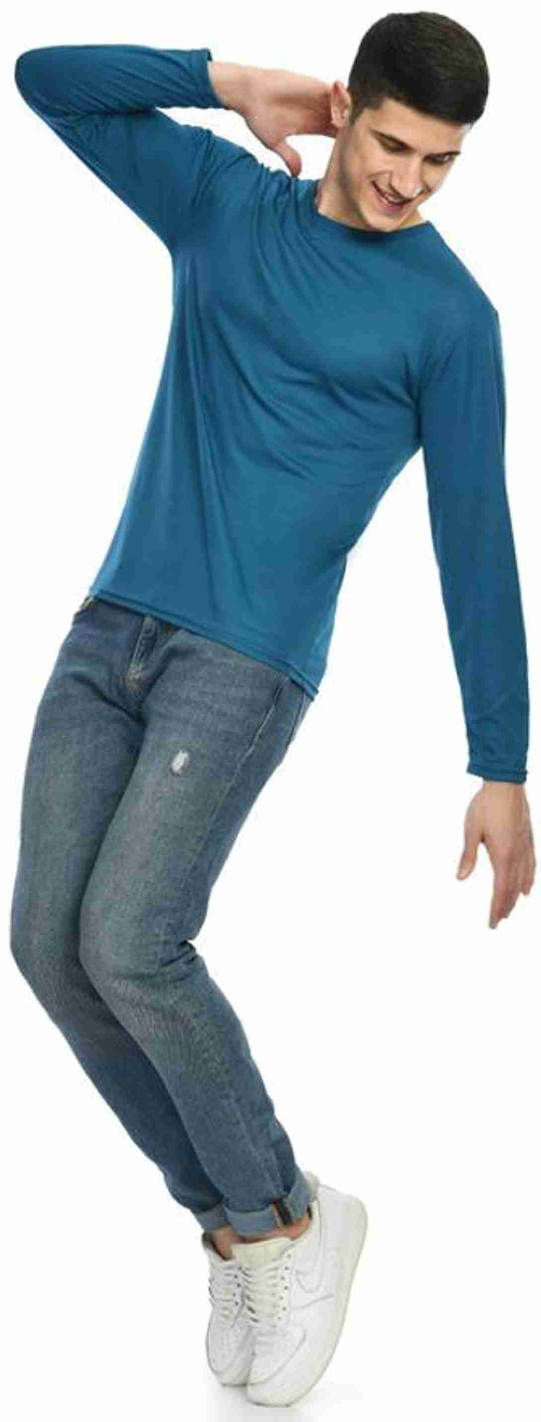 Dam Solid Men Round Neck Multicolor T-Shirt - Buy Dam Solid Men Round ...