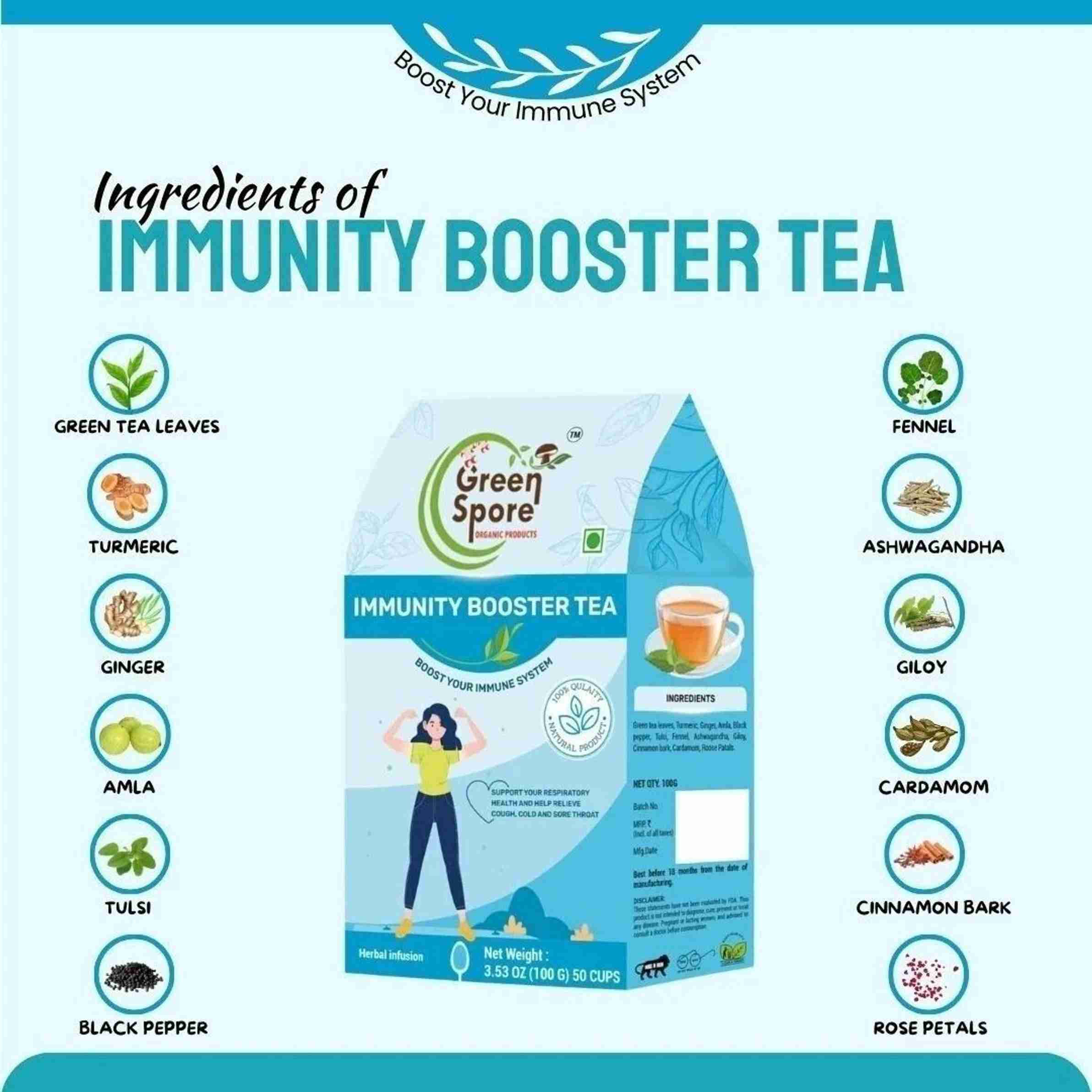 Green Spore Immunity Booster Tea Boost your immune system Amla ...