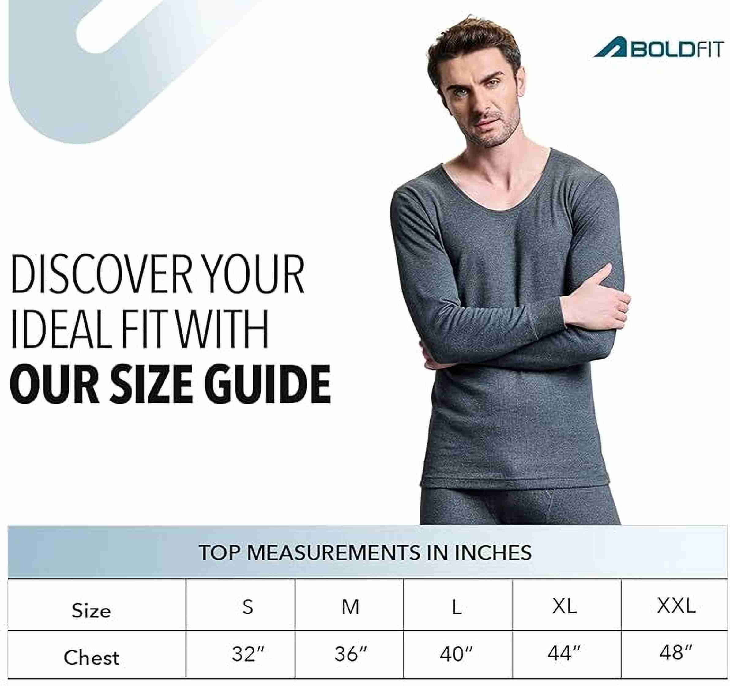 Boldfit Thermal wear for Men Set Warm and Comfortable Thermals Set for ...