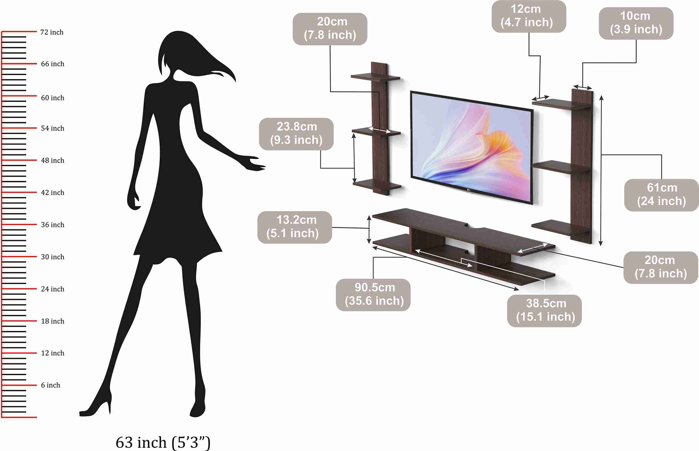 BLUEWUD Estoye Mini Engineered Wood TV Entertainment Unit Price in ...