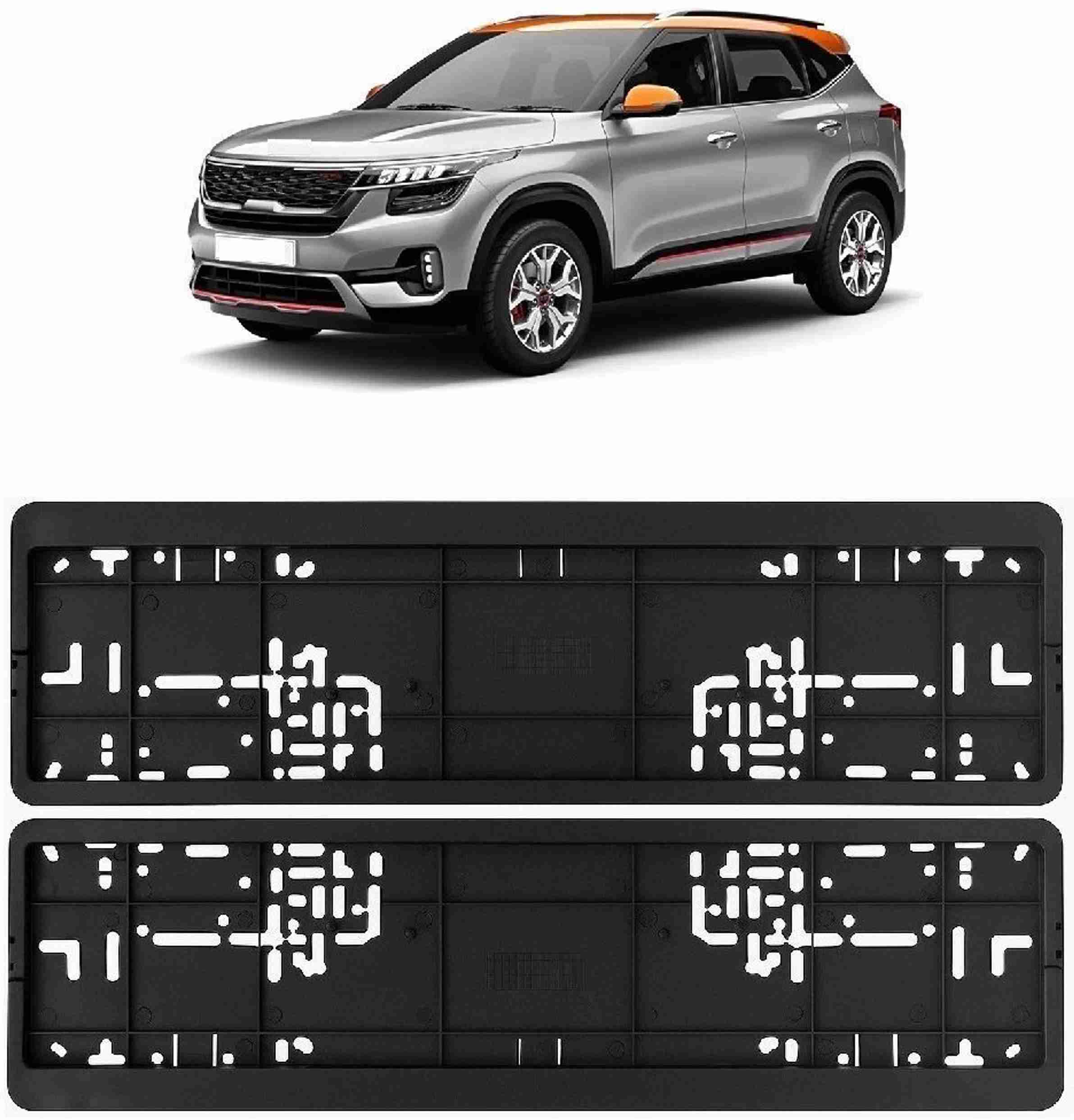 Care Zone Car Number Plate Frame Front & Rear License Plate Holder for ...