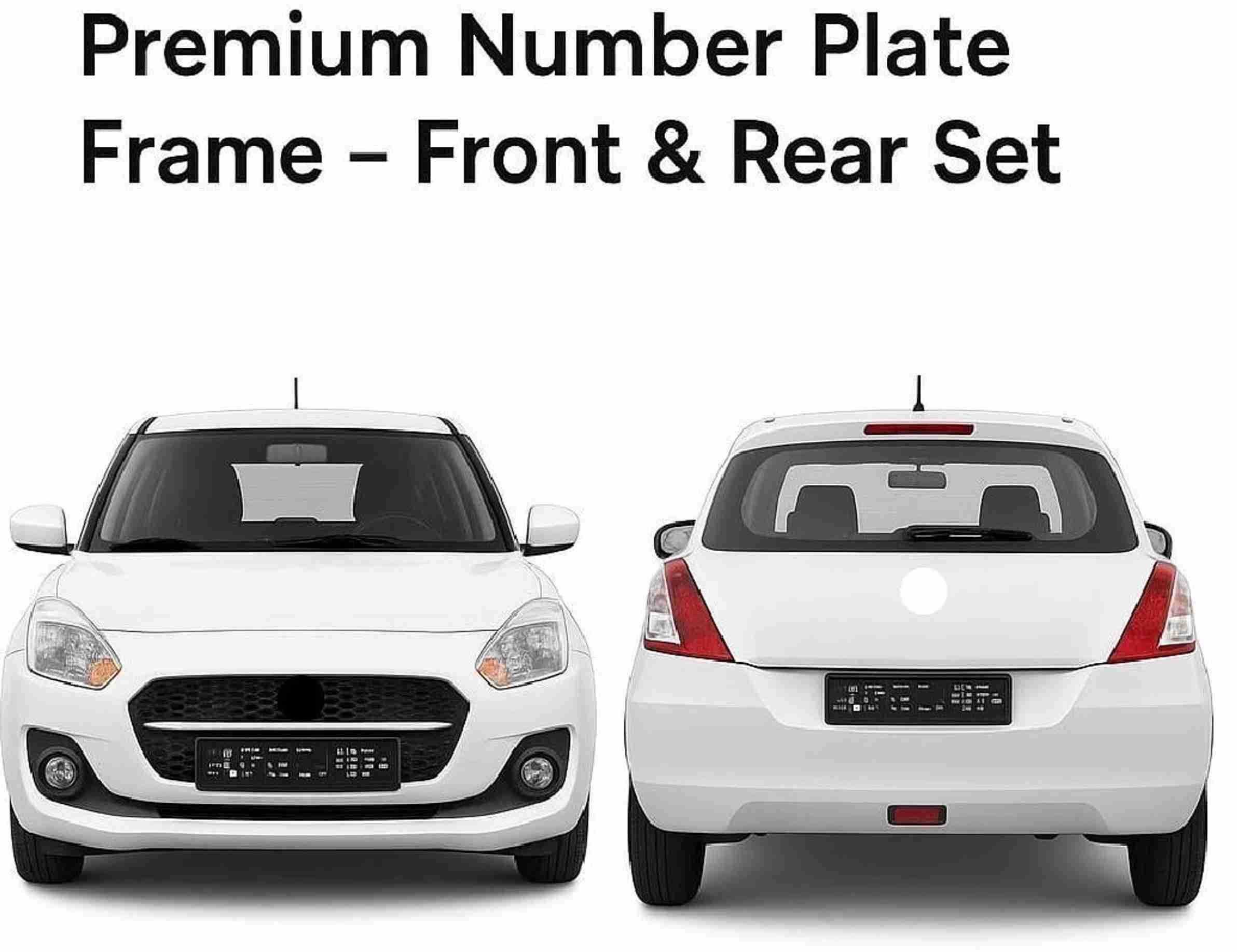 Care Zone Car Number Plate Frame Front & Rear License Plate Holder for ...