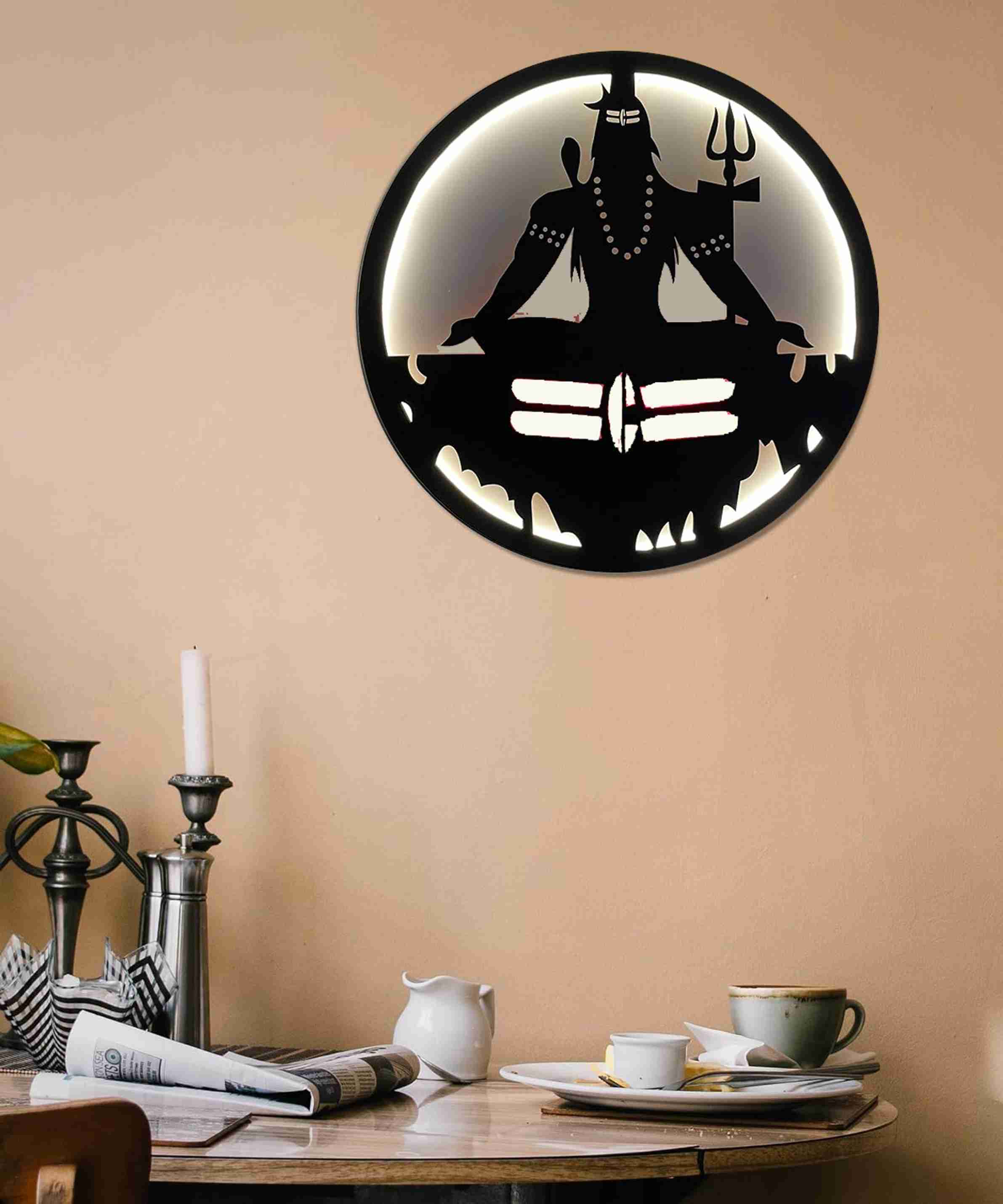 XAZE CRAFT Lightning Lord Shiva LED Wall Decor Price in India - Buy ...