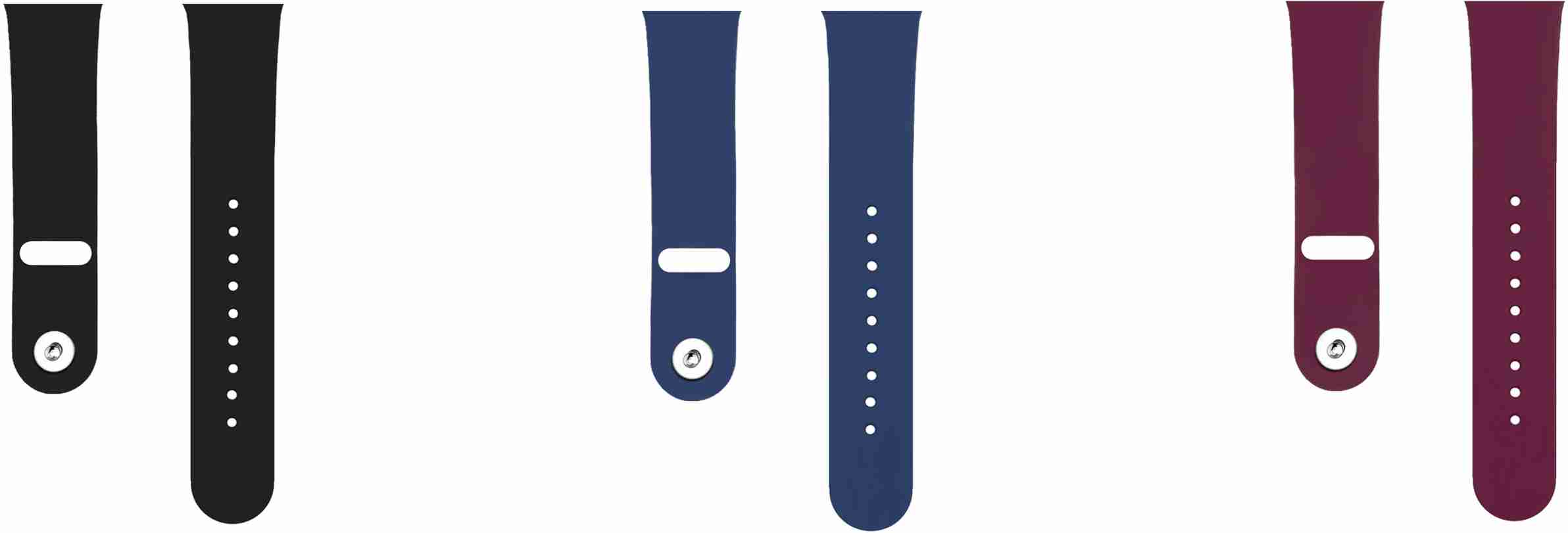 ACM Pack of 3 Sliding Watch Strap Silicone Belt for Sens Edyson 3 Pro ...