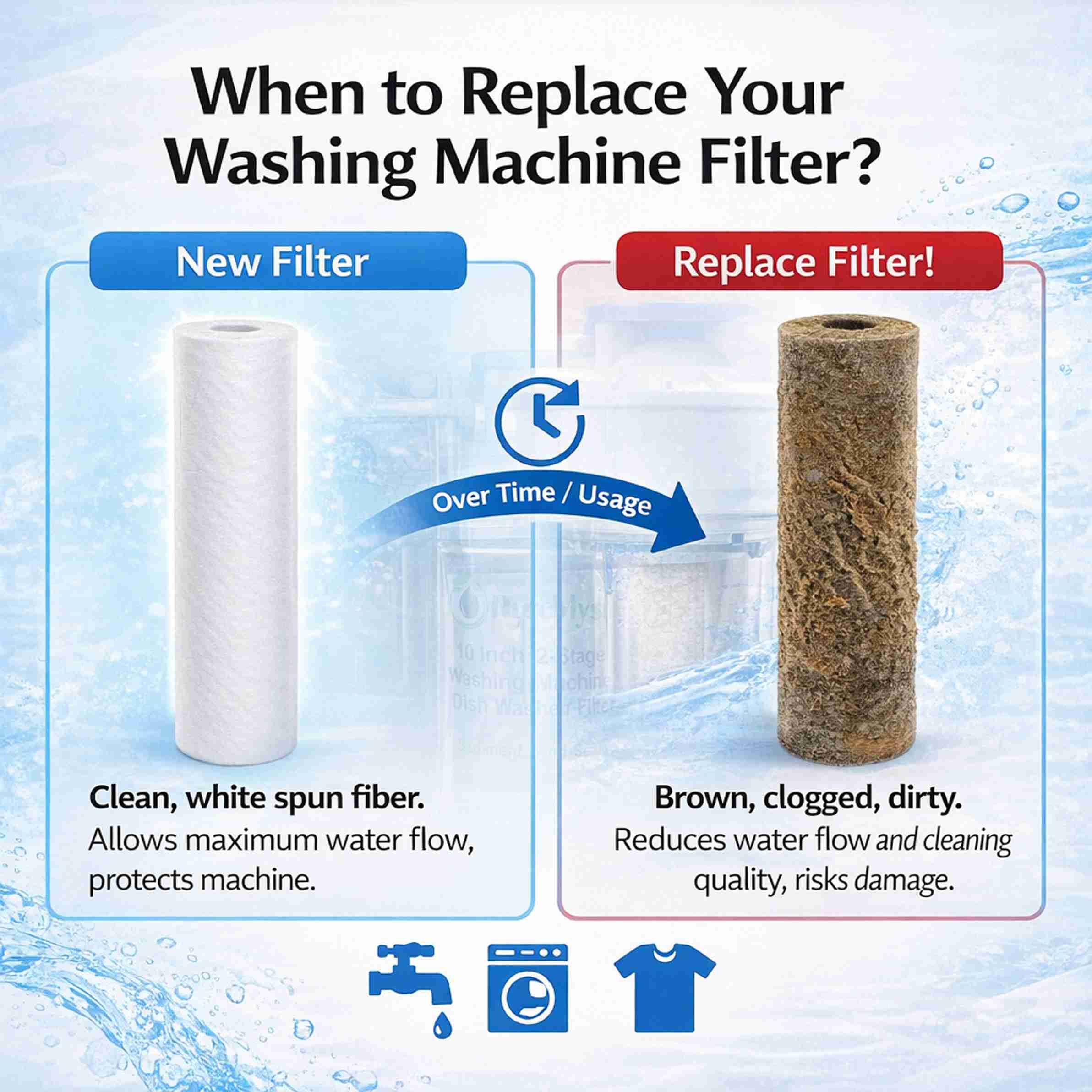 PureMyst by PureMyst 10 Inch 2-Stage Washing Machine/Dishwasher Filter ...