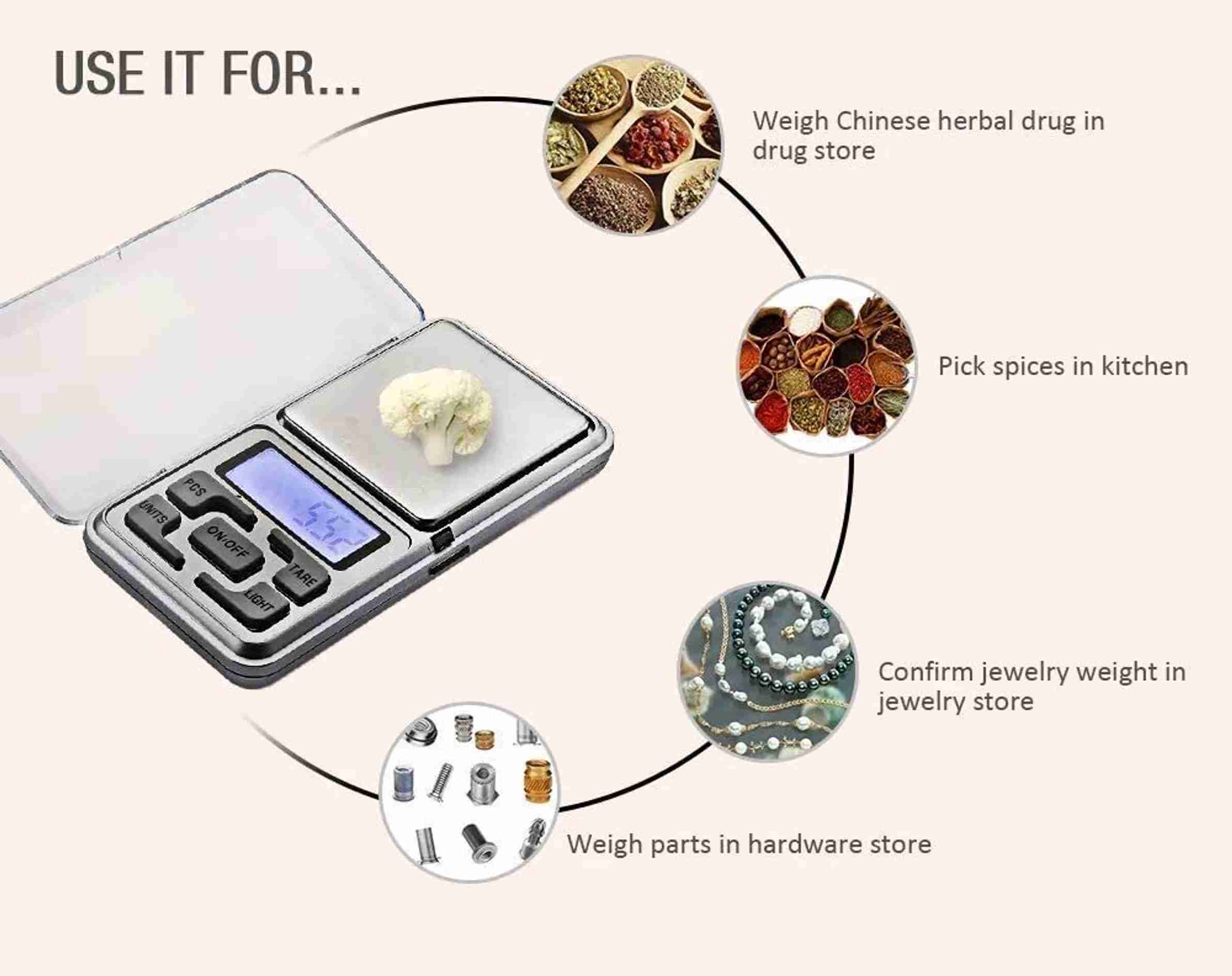 REXAVI FAB Digital Mini Kitchen Weighing Machine Weighing Scale Price ...