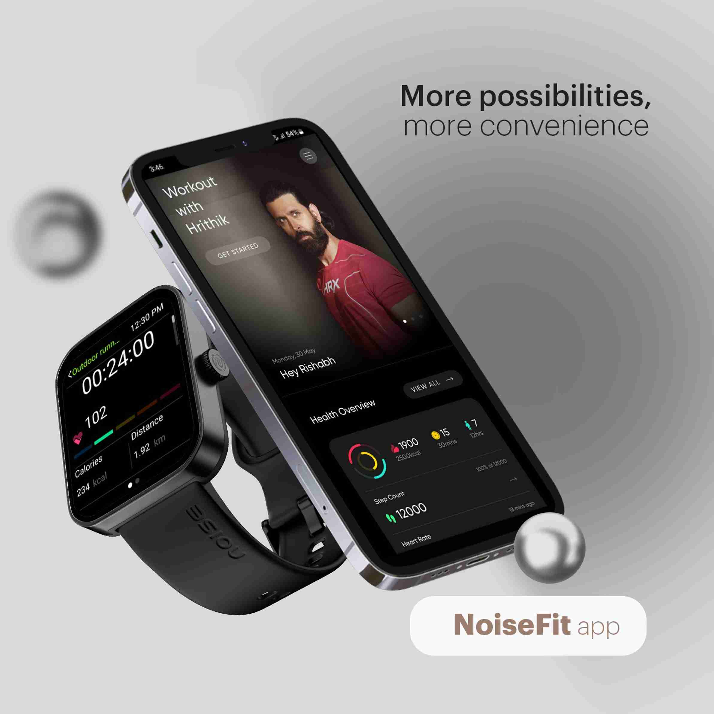 Noise Caliber 2 Buzz 1.85'' Display with Bluetooth Calling, Long ...