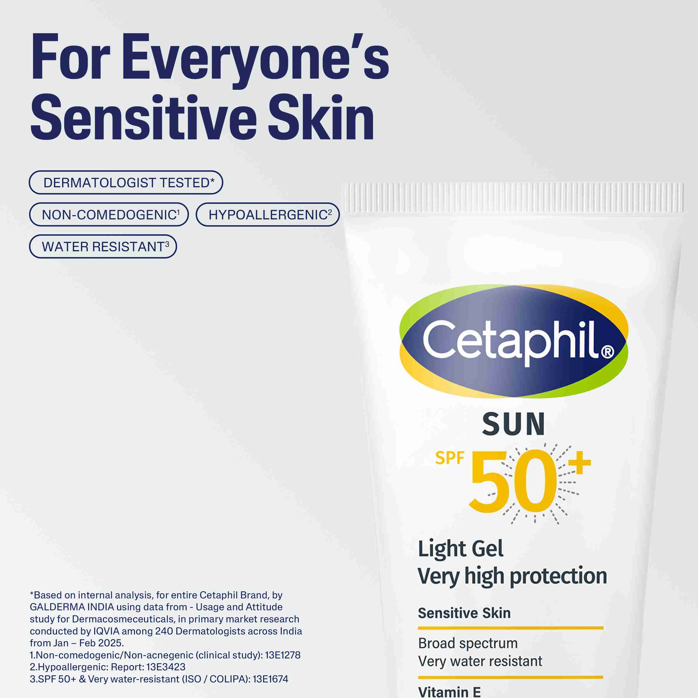 Cetaphil Sunscreen - SPF 50 PA+ Sun SPF 50 Very High Protection Light ...