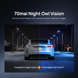 70MAI 4K HDR Omni DashCam, Dual STARVIS 2 IMX 678 & IMX 662, AI Motion ...