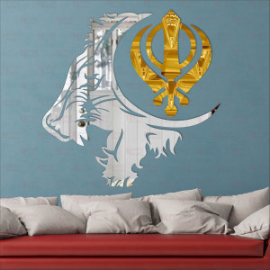 BEST DECOR 90 cm Sher A Punjab Silver(Pack Of 2)Code7 Self Adhesive ...