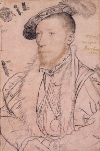 Portrait of William Parr, Marquess of Northampton. c.1538-40 Paper ...