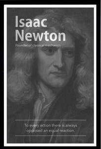 ISAAC NEWTON UMC 300 GSM POSTER WITH FRAME Photographic Paper ...