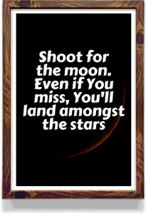 Wall Inspirational Poster Shoot for Moon Paper Print - Quotes ...