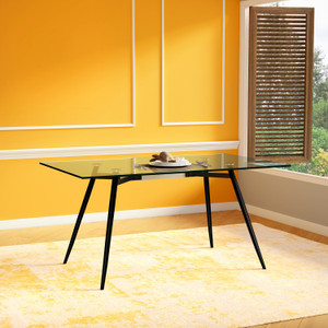 Godrej Interio Vitric Glass 6 Seater Dining Table Price in India - Buy ...