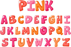 KD pink english alphabet Sticker Poster|Kids learnig poster|Alphabets ...