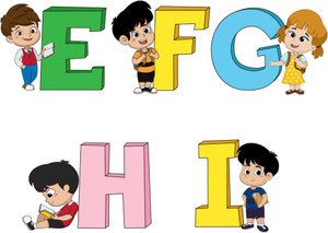 KD english alphabet efghi Sticker Poster|Kids learnig Paper Print ...