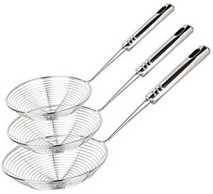 NFI essentials Stainless Steel Puri Strainer Poori Jhara Deep Fry Mesh ...