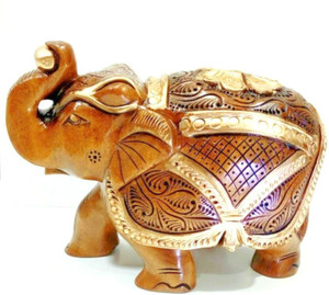 Handicraft Hub Wooden Handcrafted Uptrunk Elephant Antique Decorative ...