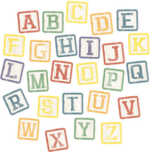 KD cube shape alphabet Sticker Poster Paper Print - Educational posters ...