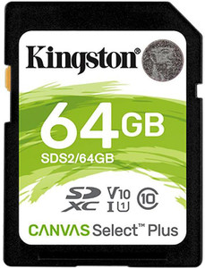 KINGSTON SDS2/64GBIN Canvas Select Plus 64 GB SDXC Class 10 100 MB/s ...