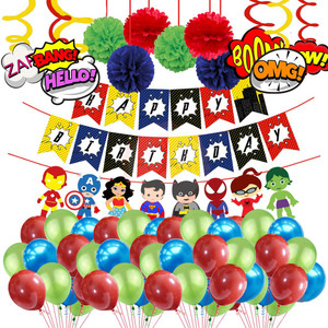 Party Propz 41 Pieces Superhero Theme Combo Set for Superhero Birthday ...