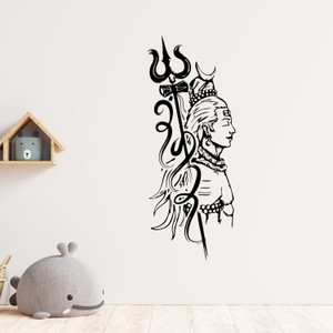 Masstone 28 cm Lord Shiva Religious God Wall Sticker Self Adhesive ...