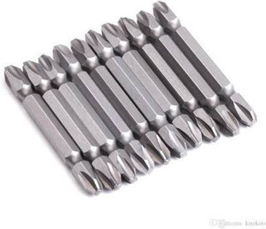 Drebon PH2x75 mm Double Ended Bit Set PH2/PH2, Pack of 10 Screwdriver ...