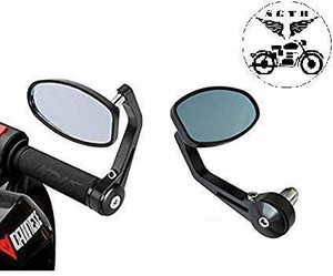 AUTOFIT Handle Grip End Oval Side Mirror Royal Enfield Bullet Classic ...
