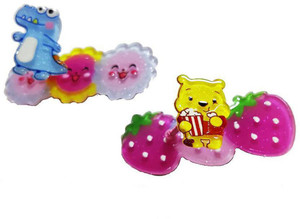 Dhinchak 3D Spring fruit and cartoon hair clip Set Baby Hairpin For ...