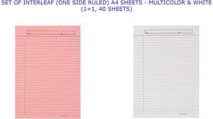 Flipkart.com | Amanya Combo of Thick Interleaf (One Side Ruled) A4 ...