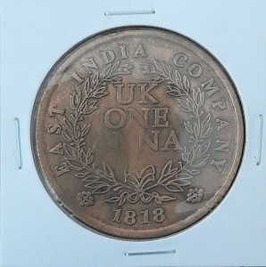 imperialshop #07 - Rare Issue 1818 UK One Anna Ram Rajya East India ...