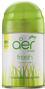Godrej Aer Lush Green Car Freshener Automatic Spray, Refill Lush Green ...