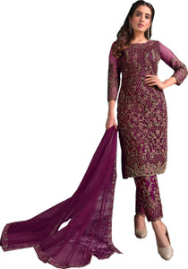 Net Suits - Net Suits Designs | Net Frock Suits online at Best Prices ...
