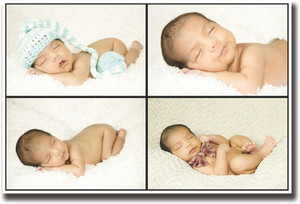Collage of 4 baby images Fine Art Print - Children posters in India ...