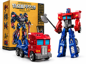 Delite Convertible Mecha Action Figure with Axe Truck Robot, STEM Play ...