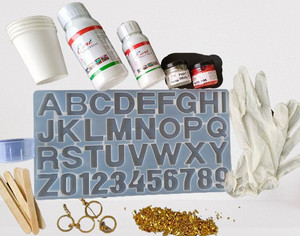 Flipkart.com | Eart Solution Alphabet key Ring making resin art - resin ...