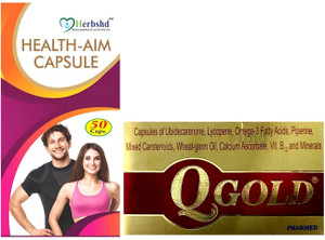 HERBSHD Q Gold 10Caps & Health Aim 50Caps For Supports heart health ...