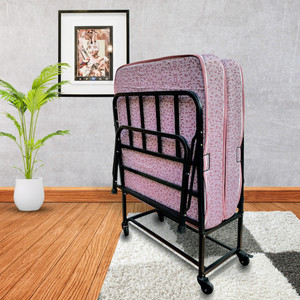 Palmen Morpho Rollaway Folding Single Metal Bed with Foldable Spring ...