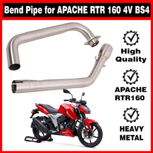 ASRYD TVS Apache RTR 160 4V BS4 Silencer Bend Pipe Bike Exhaust Heat ...