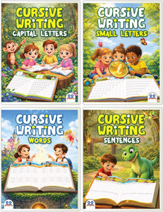 Cursive Writing Book - Cursive Handwriting Practice Books [Set of 4 ...
