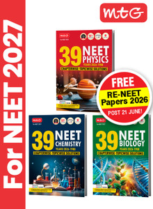 MTG NEET PYQ 39 Years Physics, Chemistry & Biology Book For 2026-2027 ...