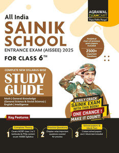 Examcart Sainik School Class 6 Study Guide Book For 2025 Entrance Exam ...