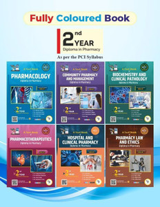 D PHARMA 2ND YEAR BOOKS (SET OF 6 COLOURED BOOKS) SET OF FULLY COLOURED ...
