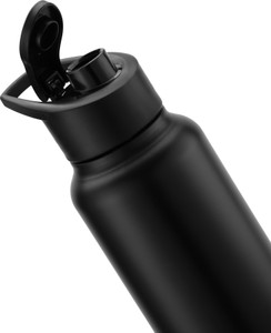 OPR Steel Water Bottle 1 Litre, Leakproof Sipper Cap Black Bottles for ...