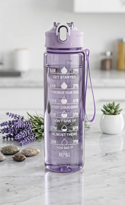 DRIFT 1 Liter Motivational Water Bottle with Time Marker and Sipper ...